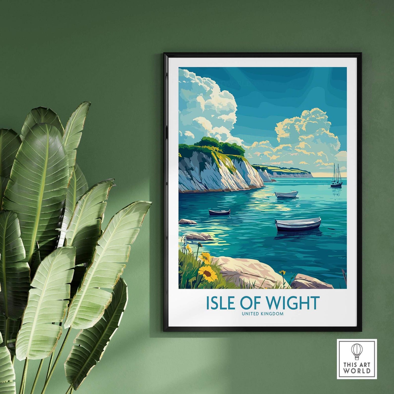 Isle of Wight Art Print Isle of Wight Wall Art Print Isle of Wight ...
