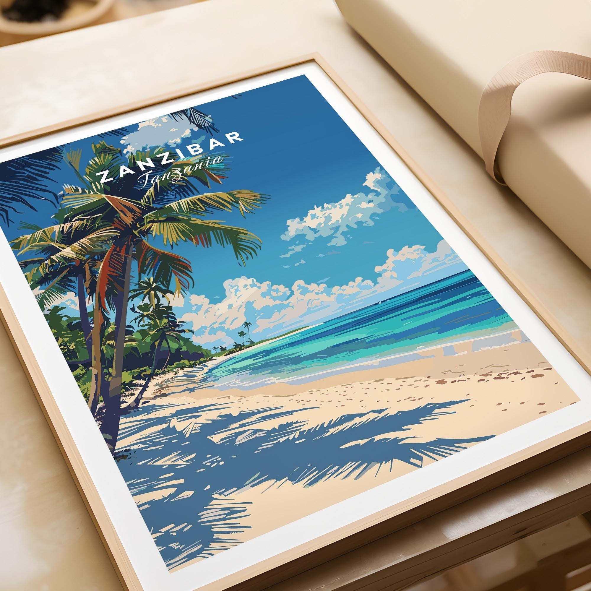 Zanzibar Print Tanzania Travel Poster Zanzibar Artwork Poster Gift ...