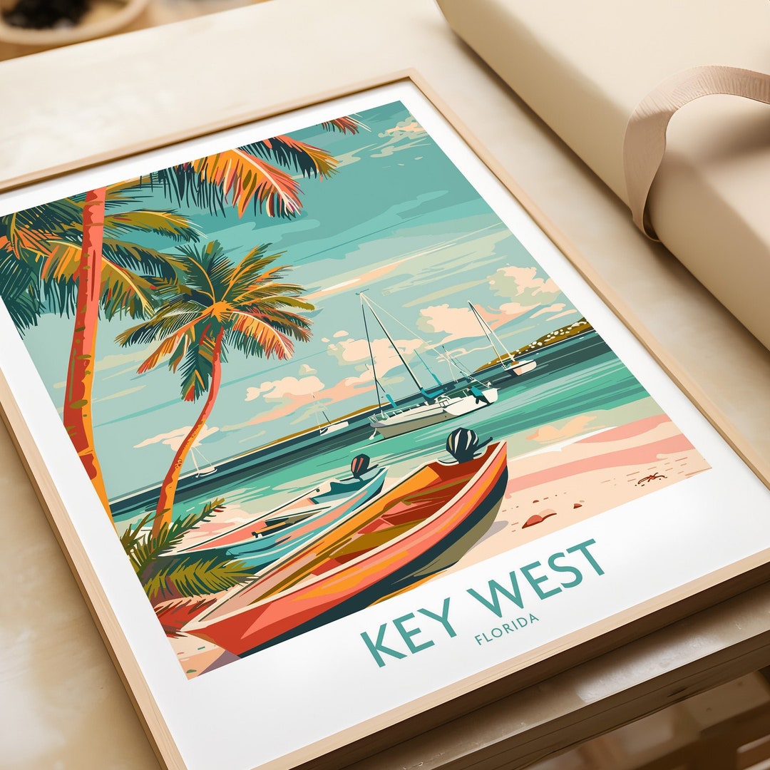 Key West Florida Poster Key West Wall Art Gift Home Decor Key West ...