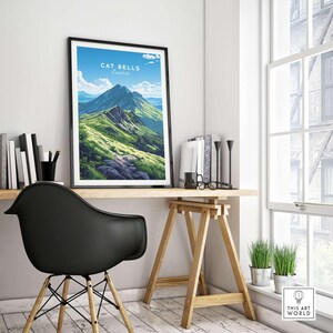 Cat Bells Wall Art Poster - Lake District Art Print Travel Print | Home ...