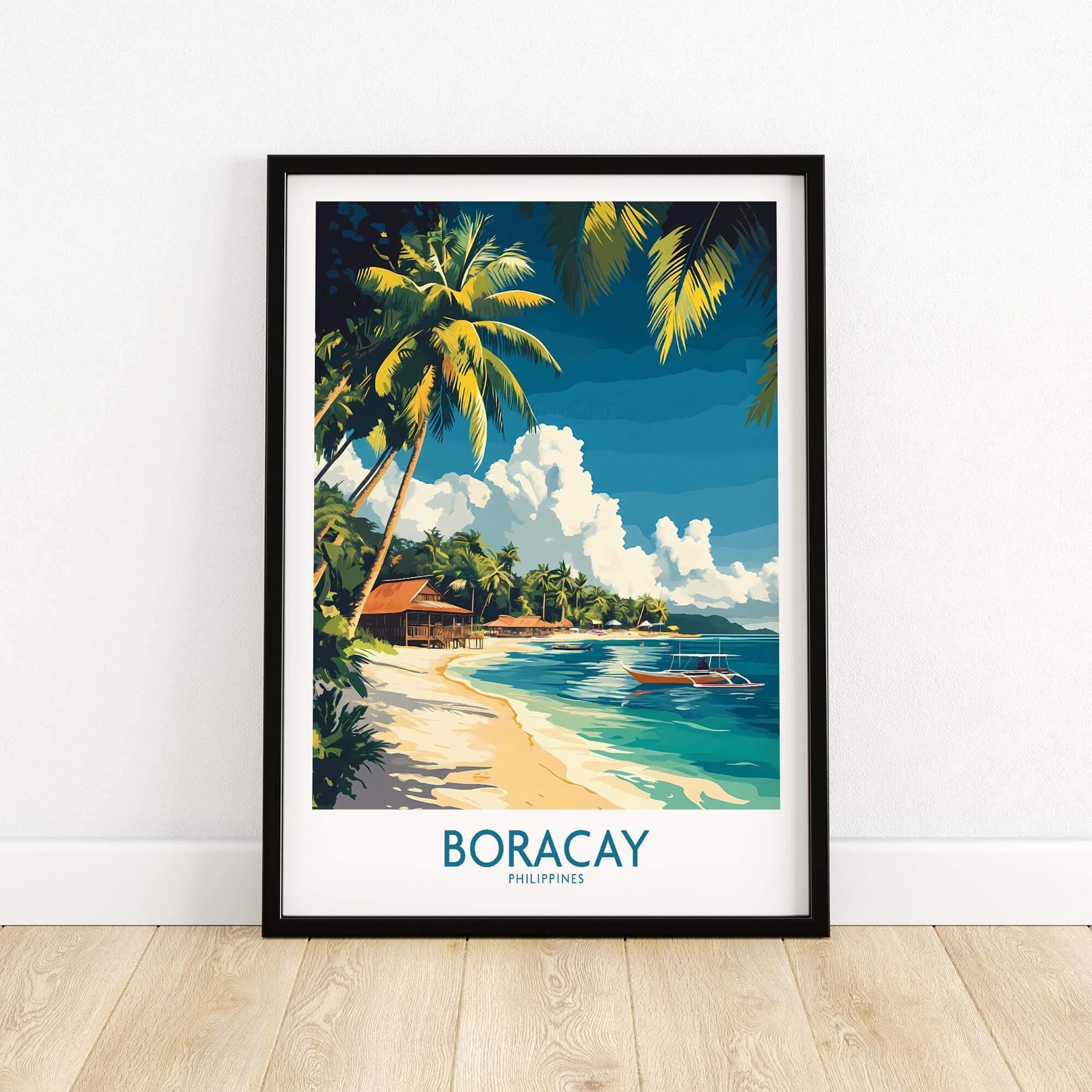 Boracay Philippines Travel Poster Boracay Art Print Travel Print | Home ...
