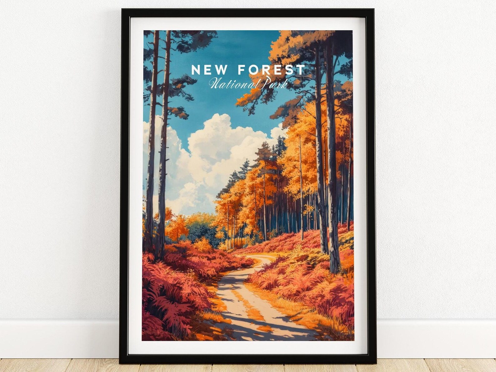 New Forest Travel Poster England Wall Art Print Travel Poster Home ...