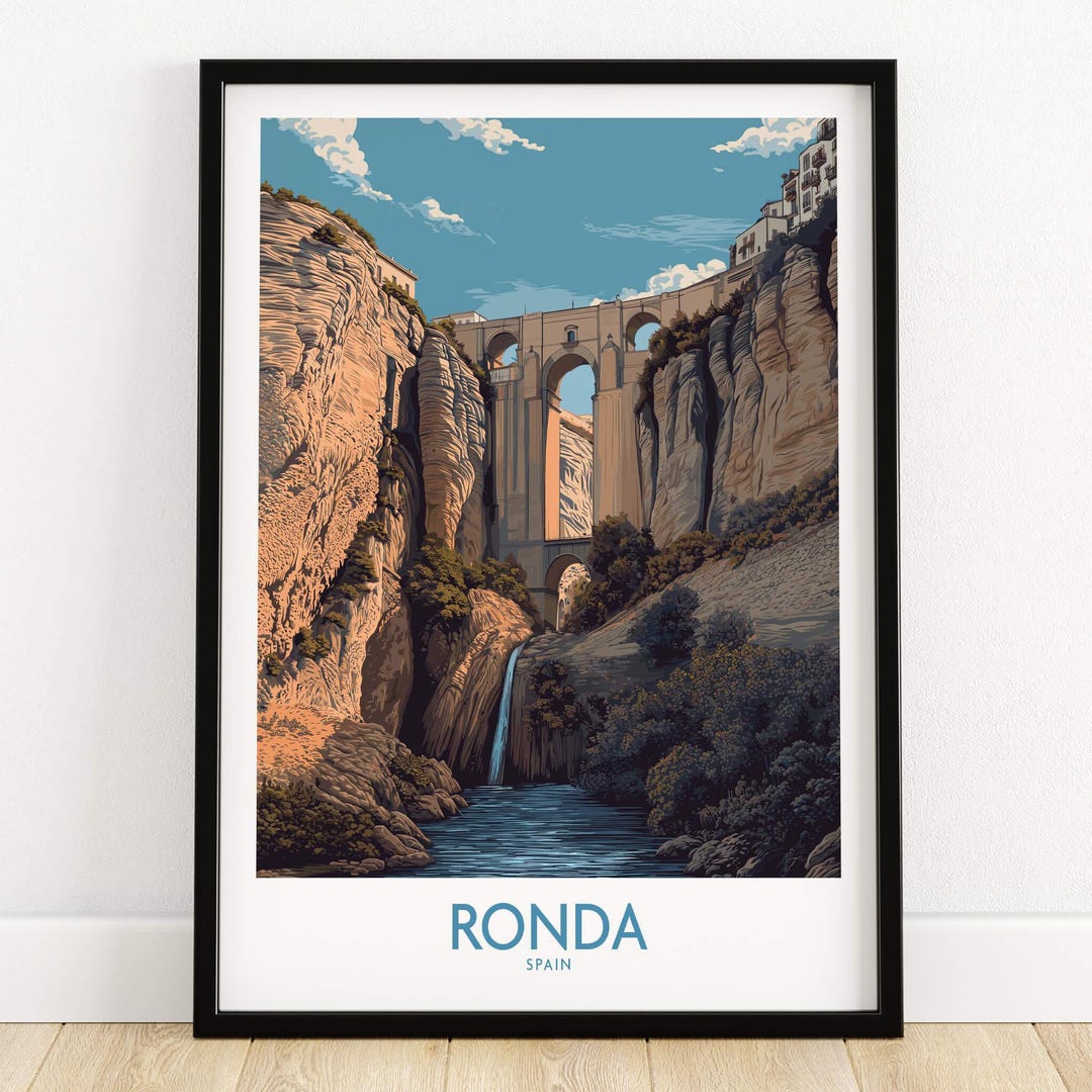 Ronda Spain Poster: Dramatic Puente Nuevo Bridge Canvas Print - Etsy