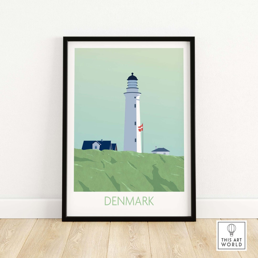 Denmark Poster Print Danish Wall Art Decor Denmark Gift Idea Denmark ...
