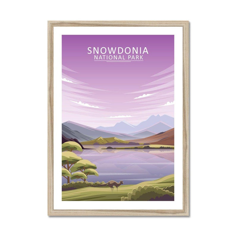 Snowdonia Poster National Park Print Wales UK Travel | Etsy