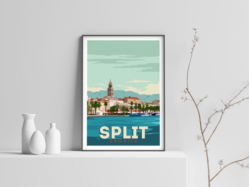 Split Print Croatia Travel Poster Split Wall Art Decor - Etsy