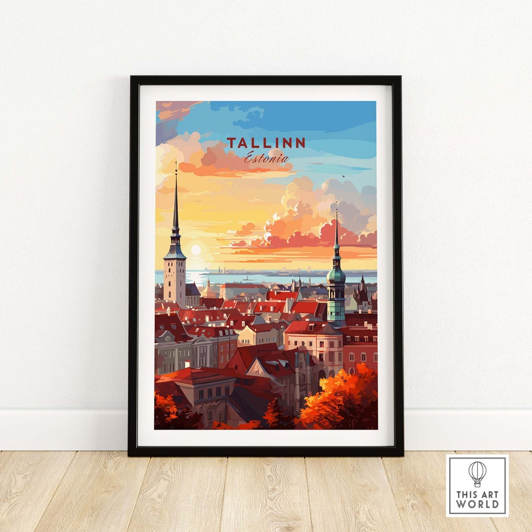 Tallinn Print Estonia Art Print Travel Print | Home Décor Poster Gift ...