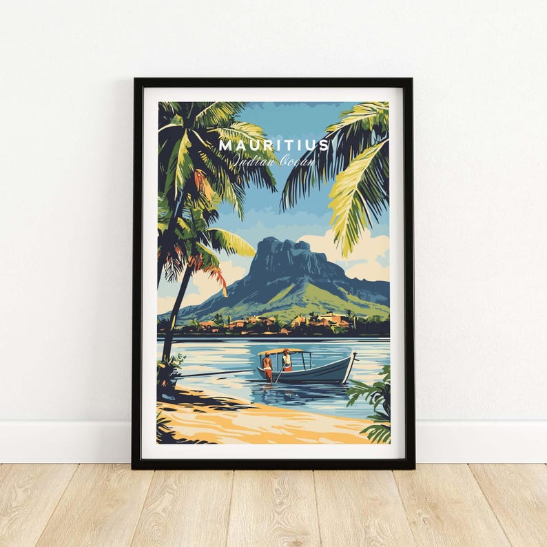 Mauritius Wall Art Gift House Decoration Beach Poster Print Mauritius ...