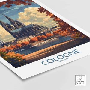 Cologne Travel Poster Birthday Present Cologne Germany Wedding ...