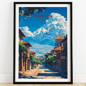 Yerevan Wall Art Armenia Wall Art Print Travel Poster Home Decor ...