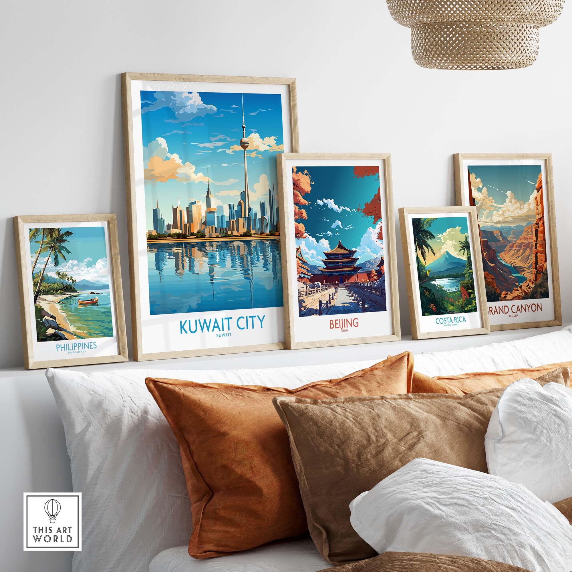 Kuwait City Print Art Print Travel Poster | Home Gift Birthday Present ...