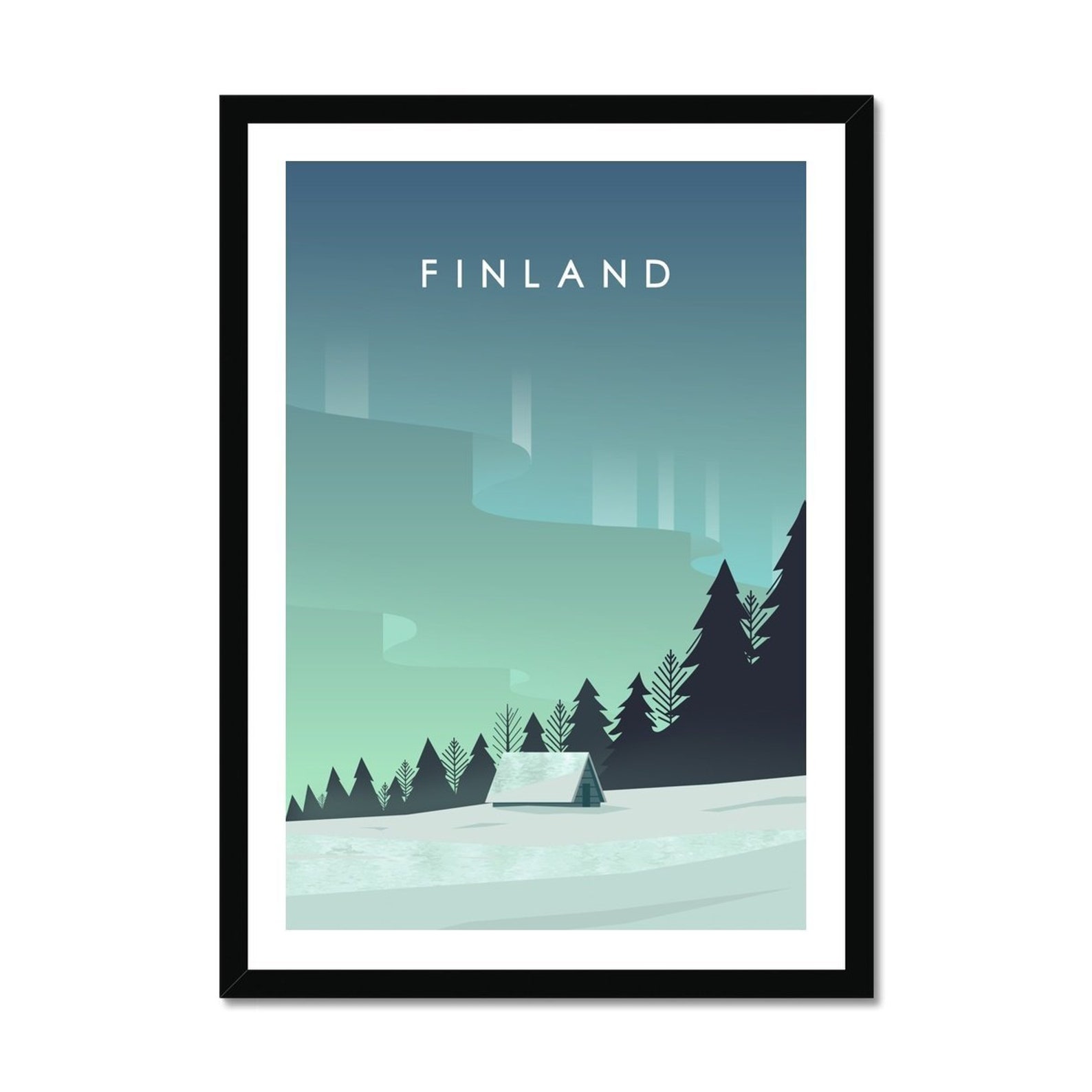 Finland Print Poster Lapland Wall Art Finland Travel - Etsy