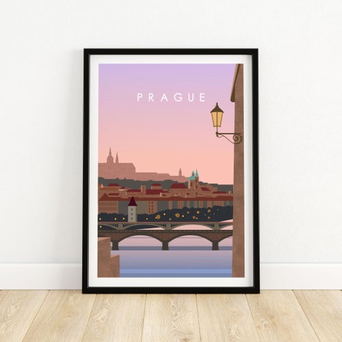 Prague Vintage Map Poster Wall Art City Artwork Print | Etsy