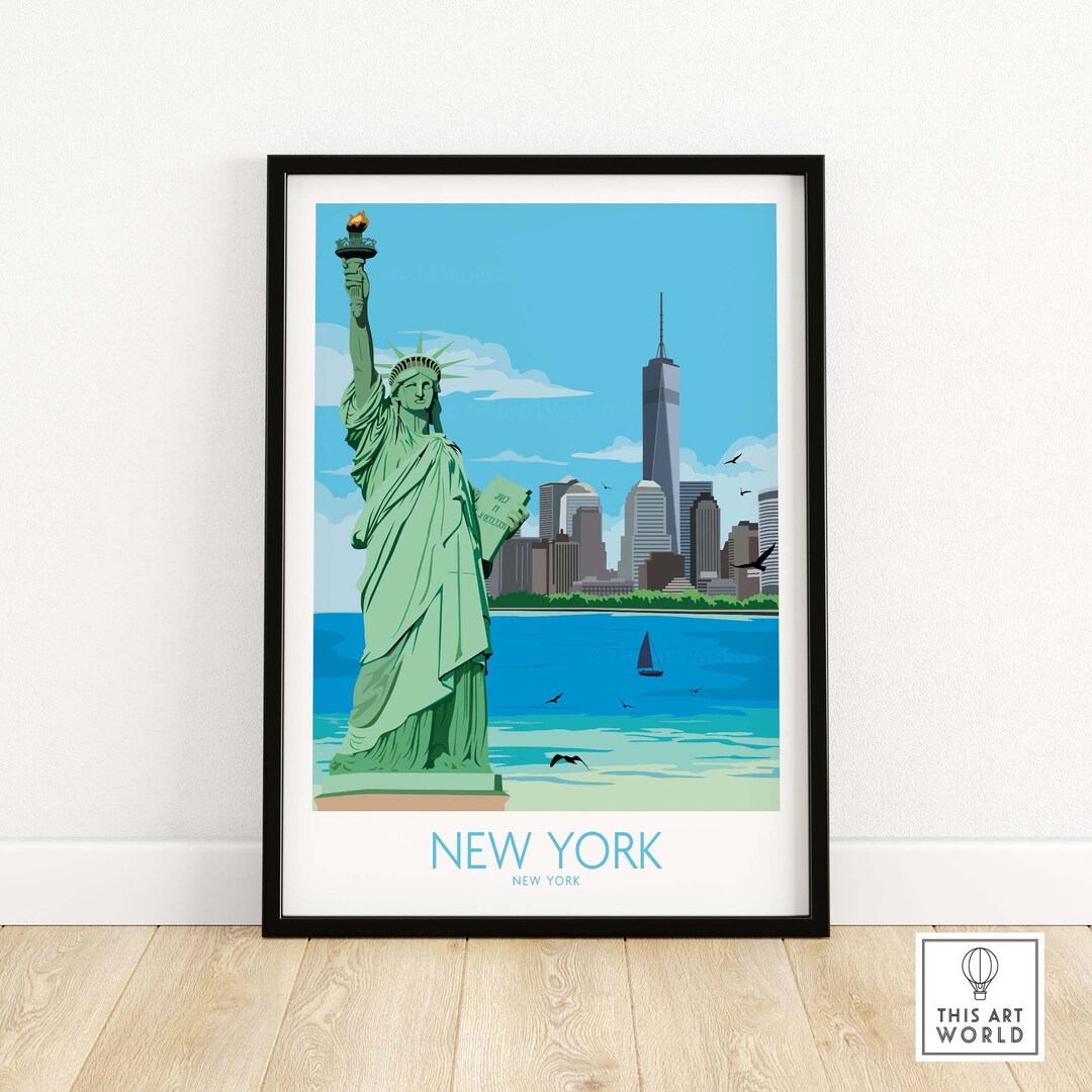 New York City Poster NYC Vintage Print New York Wall Art - Etsy
