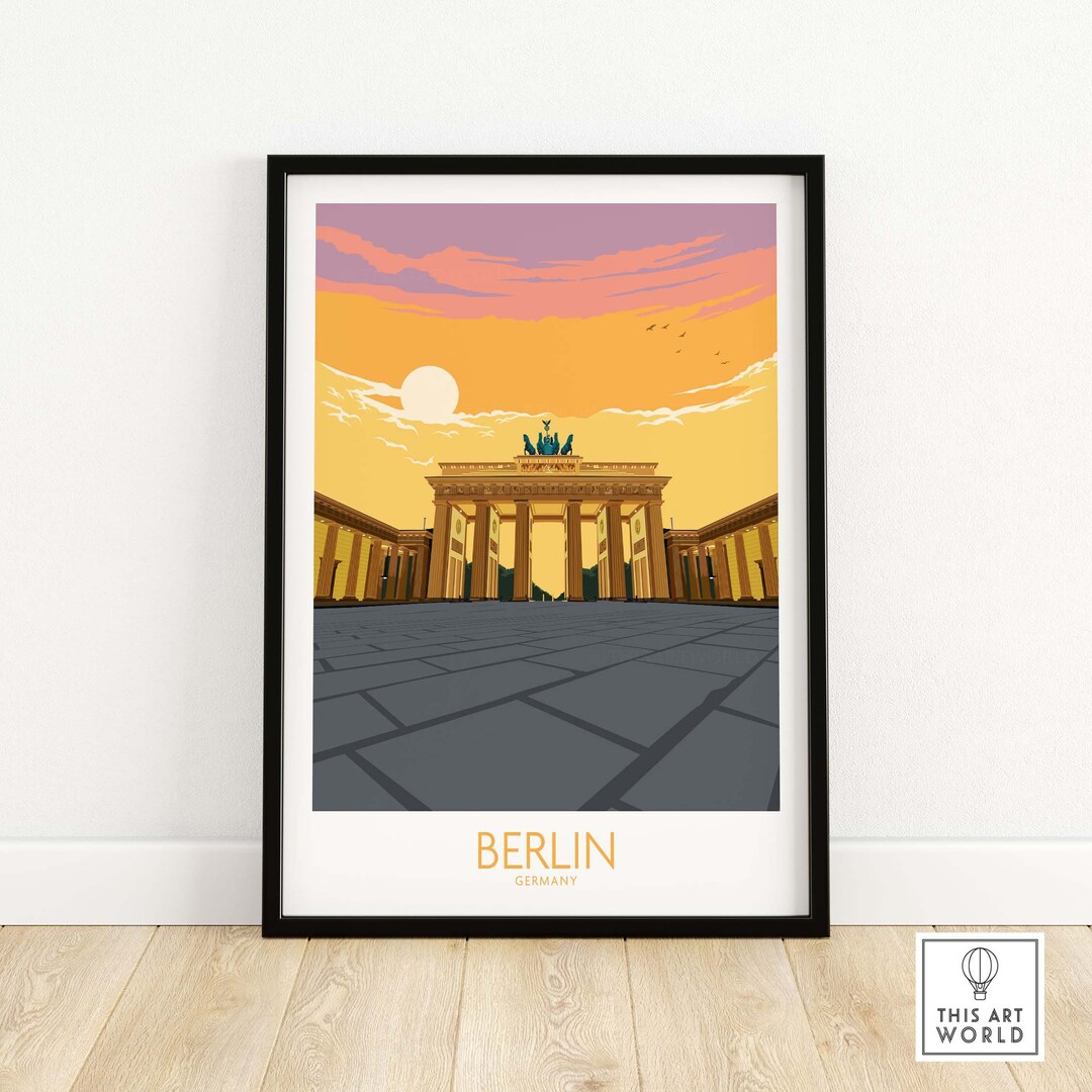 Berlin Print Germany German Wall Art Print Travel Poster - Etsy