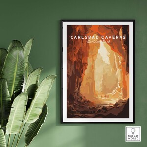 Carlsbad Caverns Poster National Park Art Print Travel Print | Home ...