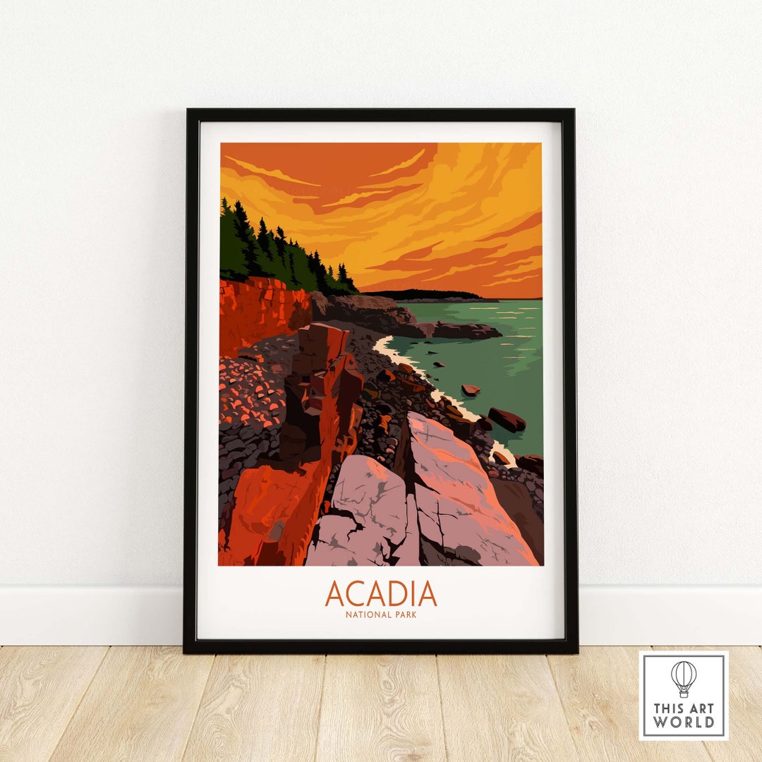 Acadia Print Acadia Wall Art Acadia Poster National Park - Etsy