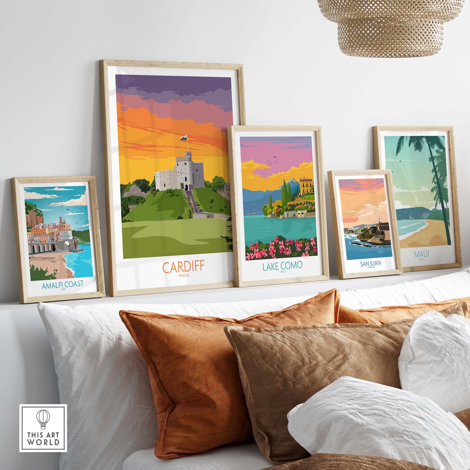 Cardiff Print Wales Travel Poster | Wall Art | Travel Poster | Framed ...