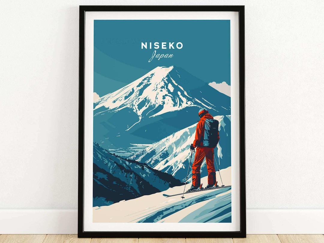 Niseko Wall Art Japan Ski Poster Niseko Gift Art Lovers Ski Art Niseko ...