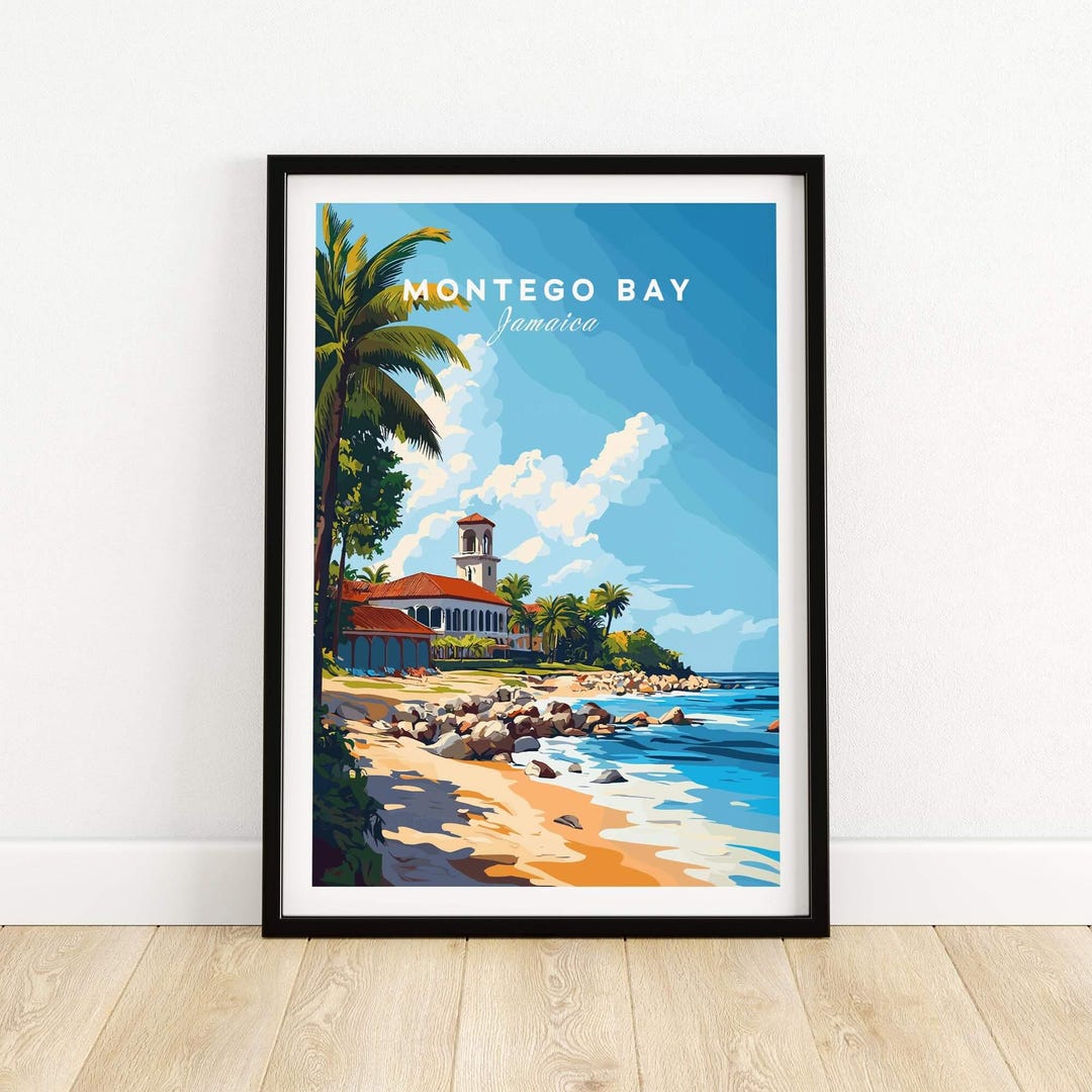 Montego Bay Travel Print Montego Bay Wall Art Print Montego Bay Poster ...