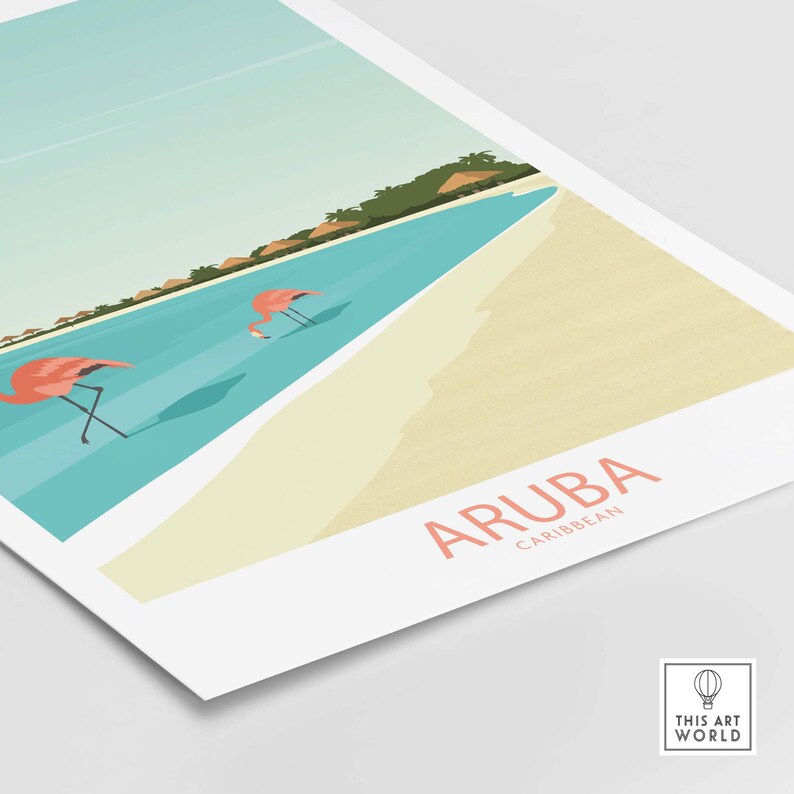 Aruba Poster Caribbean Wall Art Print - Etsy