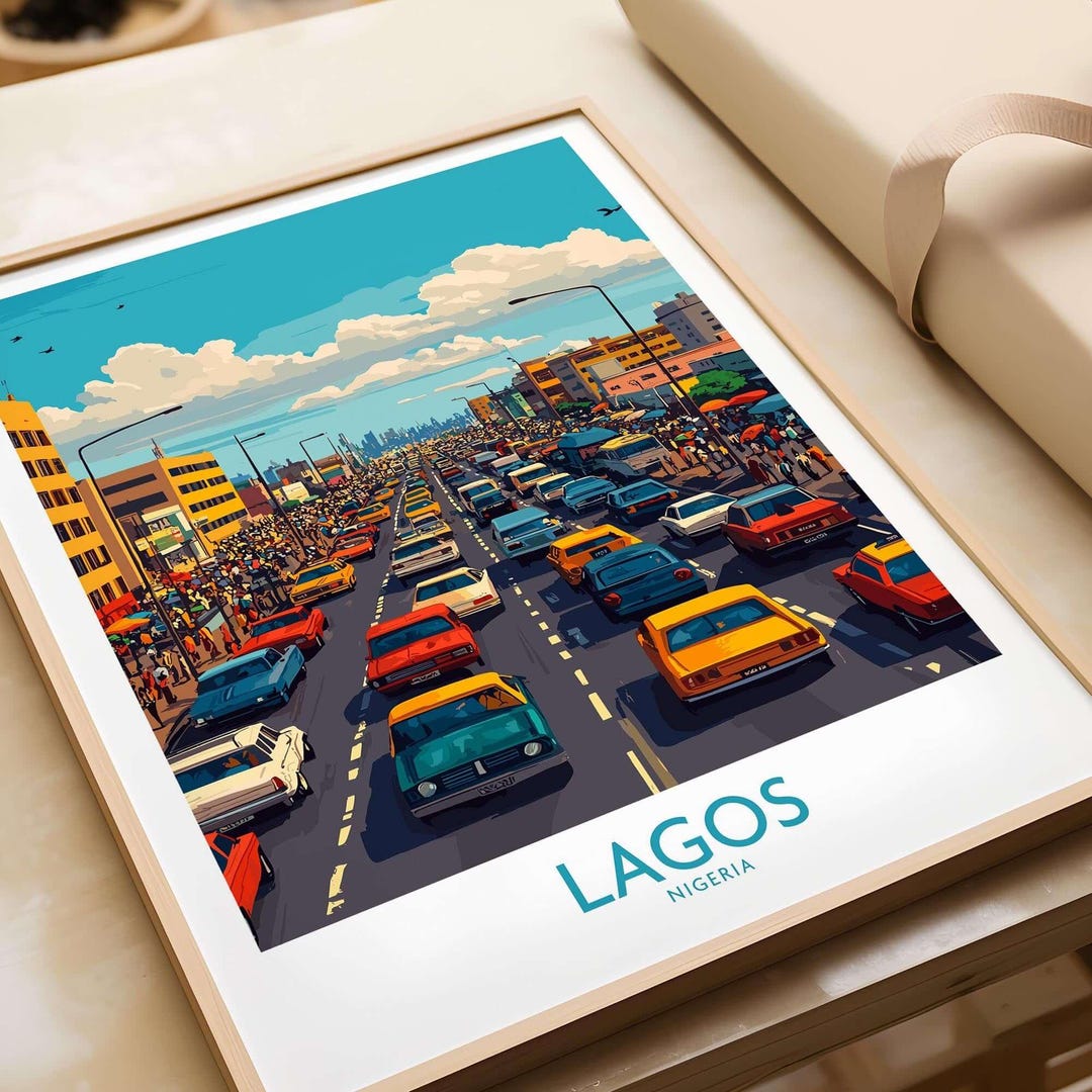 Lagos Poster Nigeria Lagos Art Print Travel Print | Home Décor Poster ...