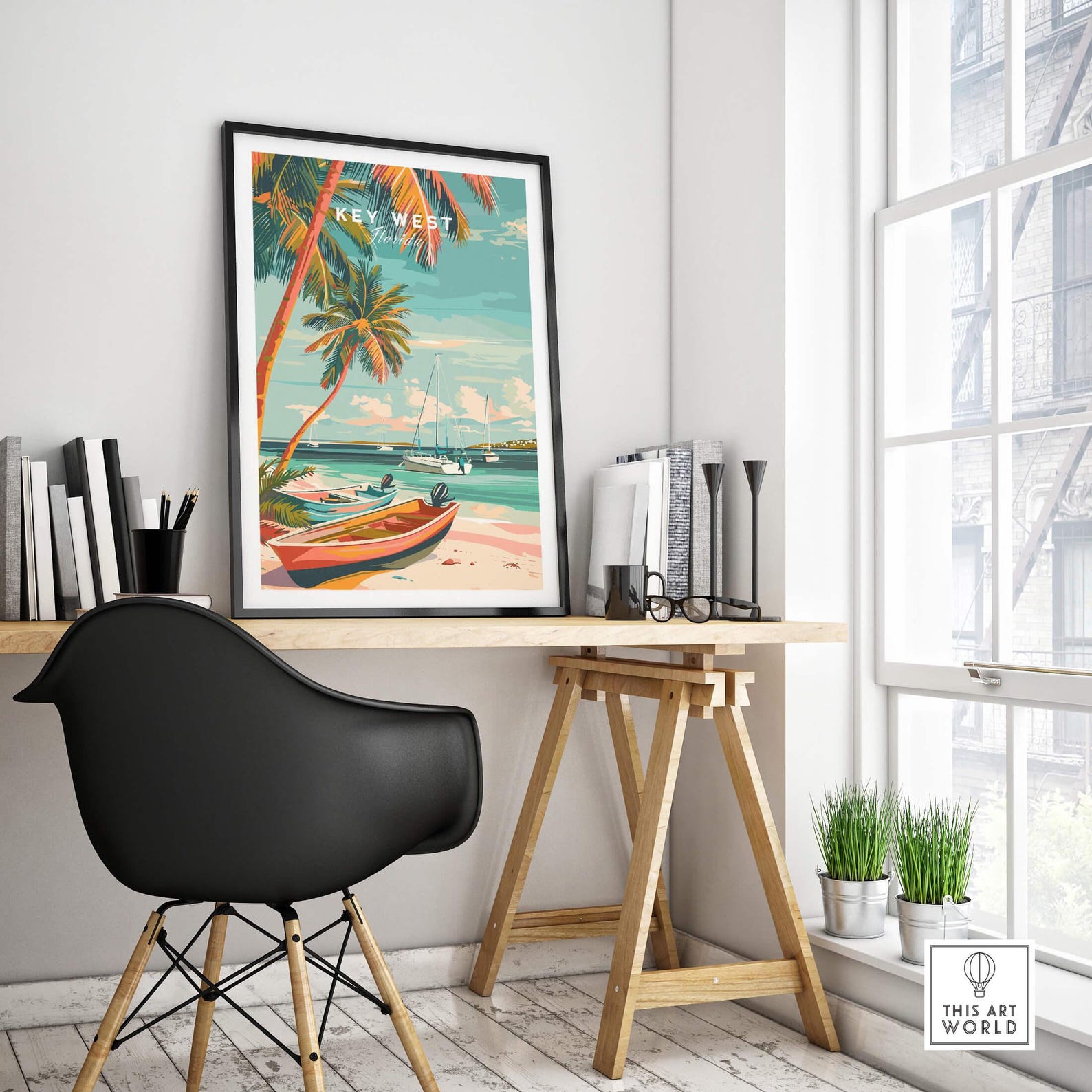 Key West Art Print: Vibrant Coastal Scene - Framed or Unframed - Etsy