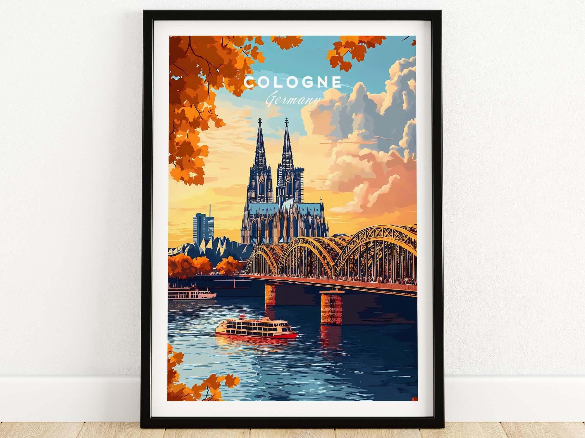 Cologne Wall Art Poster Cologne Travel Print Wall Art Cologne Wall ...
