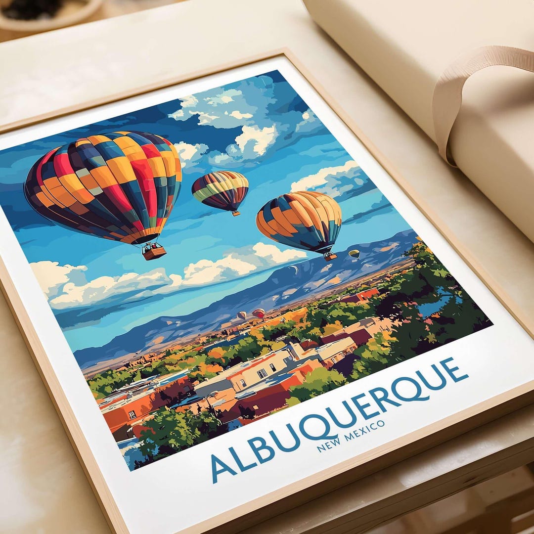 Albuquerque Poster New Mexico Albuquerque Travel Print Wall Art Wall ...