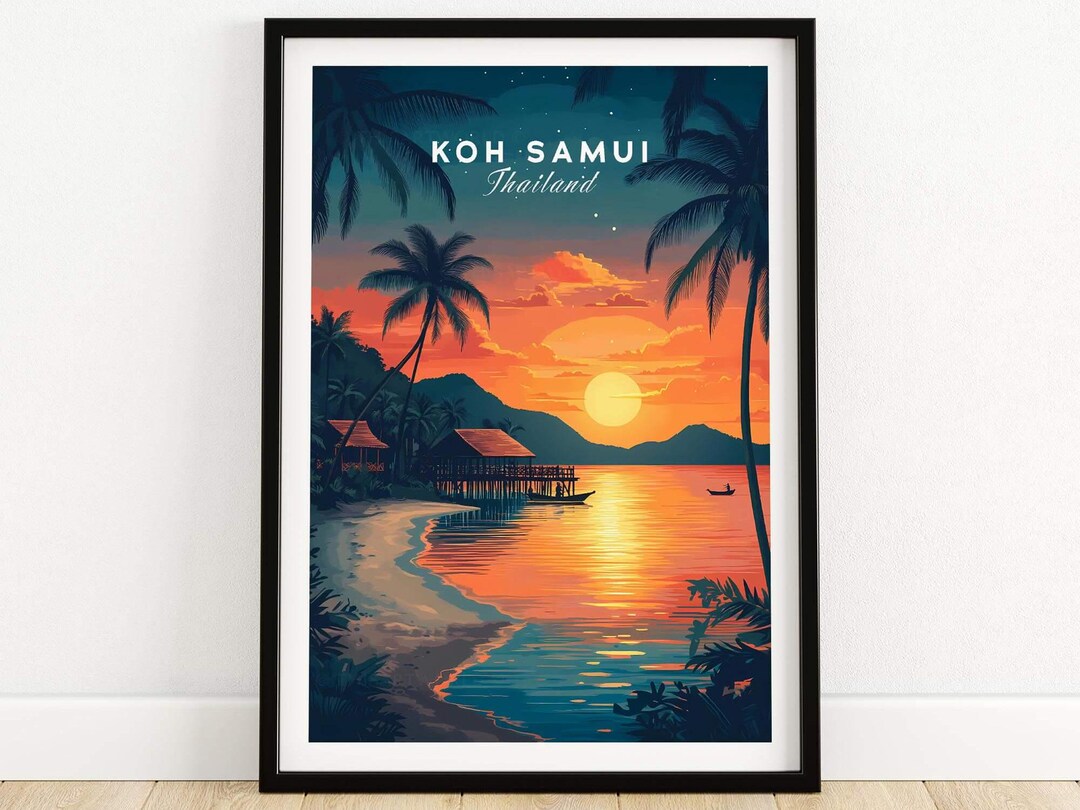 Koh Samui Thailand Wall Art Koh Samui Wall Art Print Koh Samui Poster ...