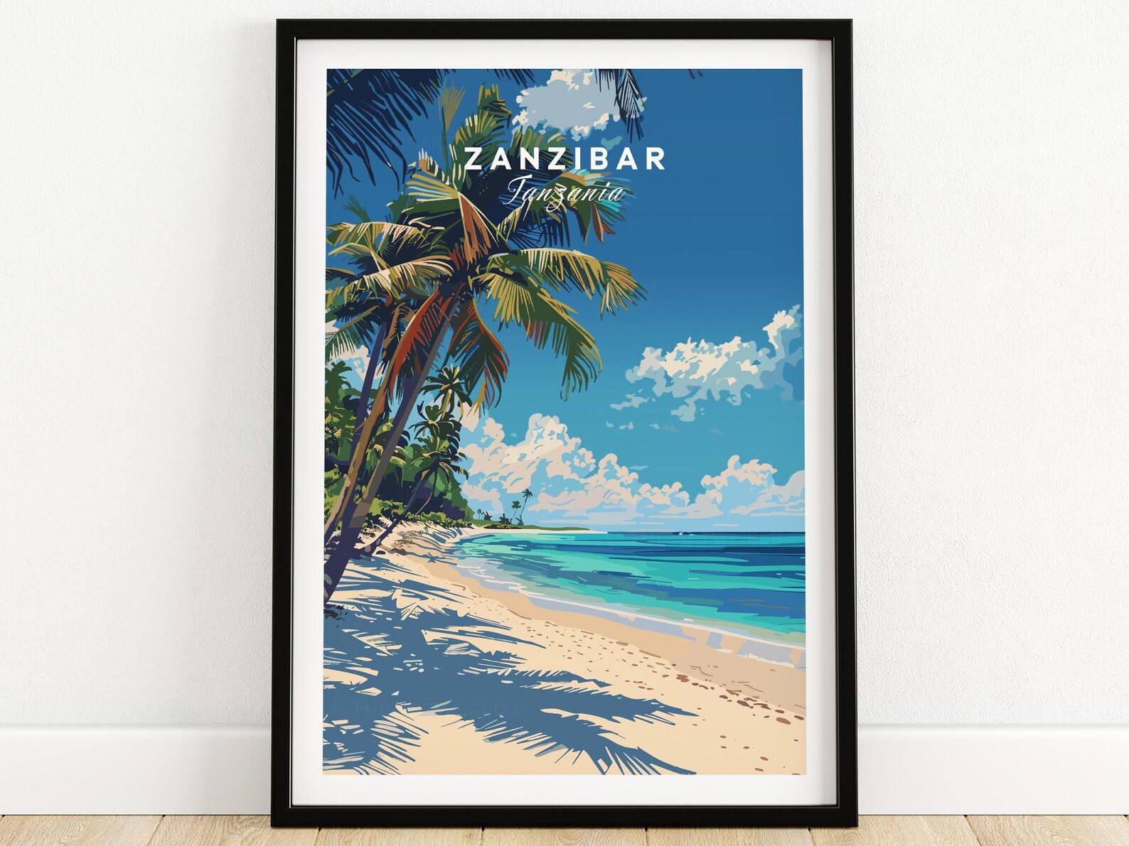 Zanzibar Print Tanzania Travel Poster Zanzibar Artwork Poster Gift ...