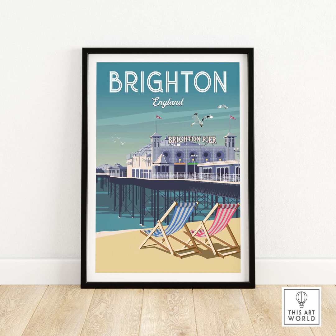 Brighton Wall Art Print Brighton Pier Poster - Etsy
