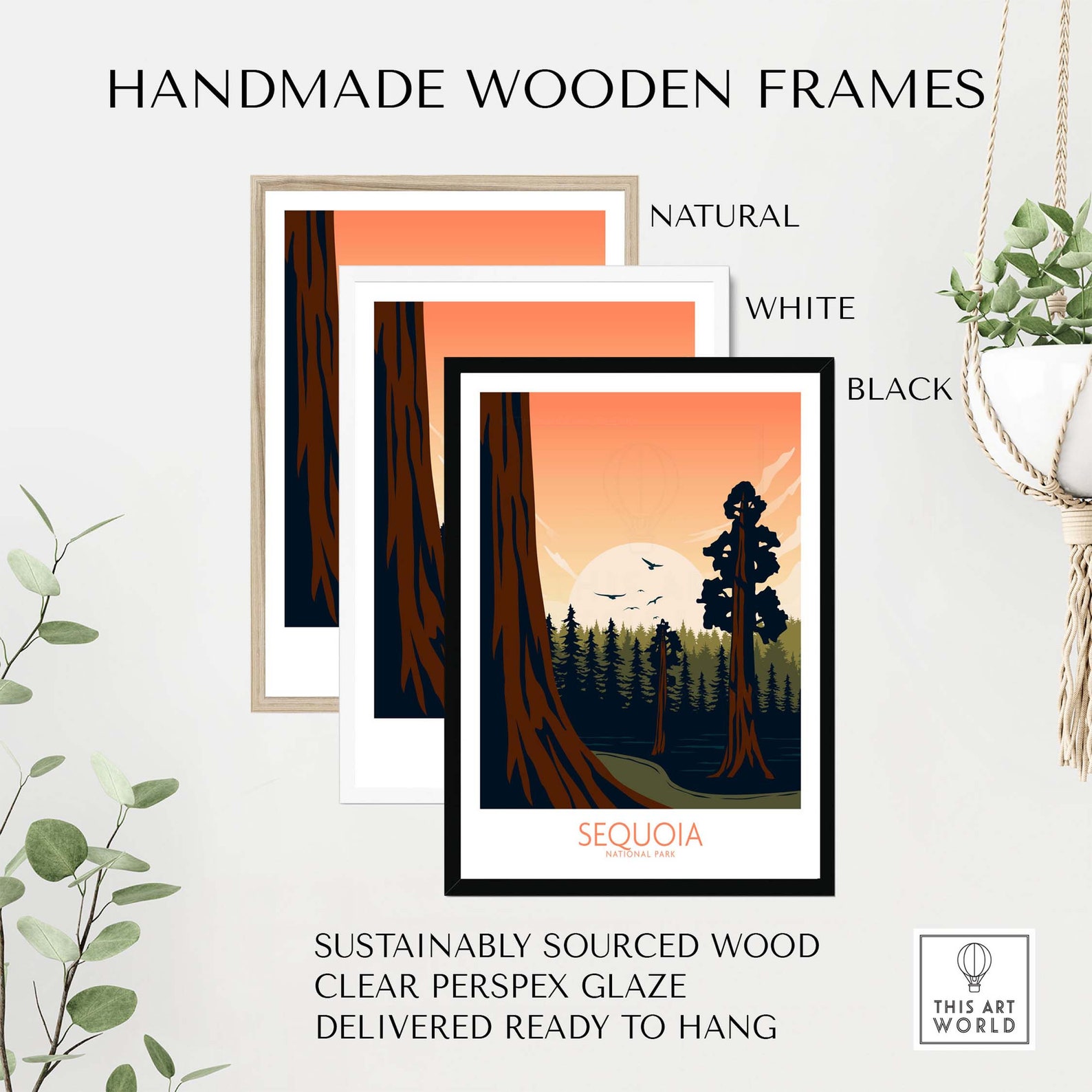 Sequoia National Park Poster Art Print Wall Art Travel - Etsy