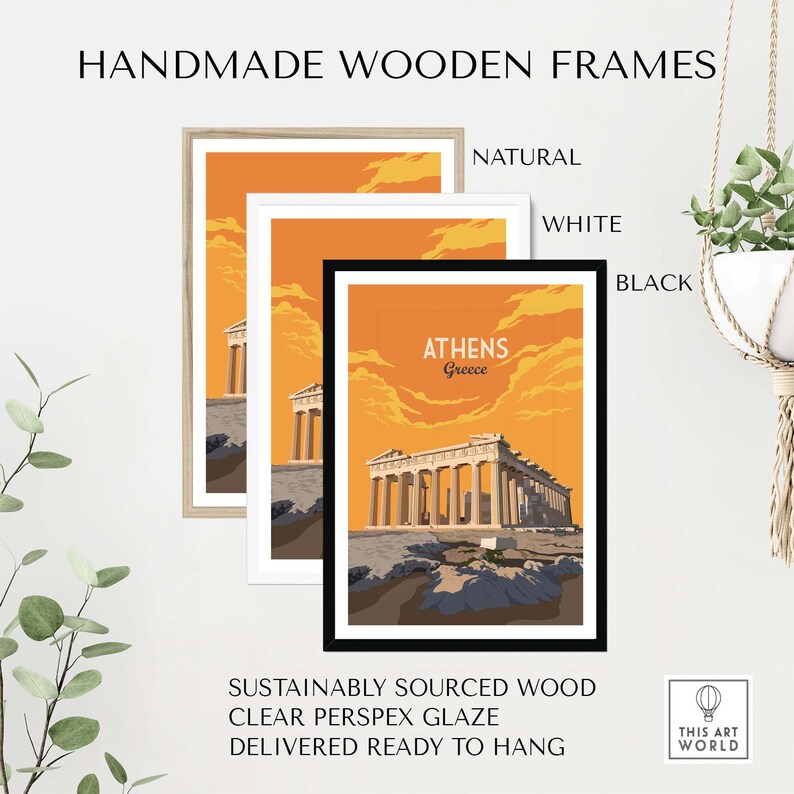 Athens Print Greece Poster Athens Wall Art Greek Travel - Etsy