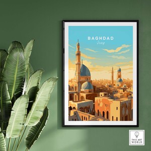 Baghdad Iraq Travel Poster Print Wall Art | Middle East Wall Hanging ...