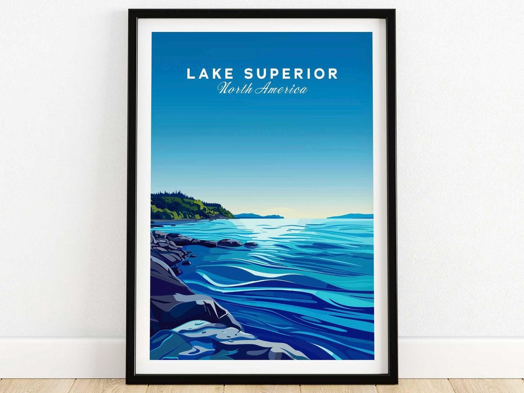 Lake Superior Wall Art Travel Print Wall Art Poster Lake Superior Gift ...