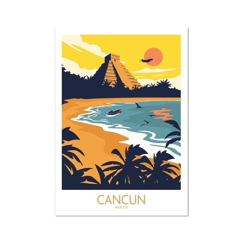Cancun Poster Cancun Wall Art Cancun Poster Mexico - Etsy