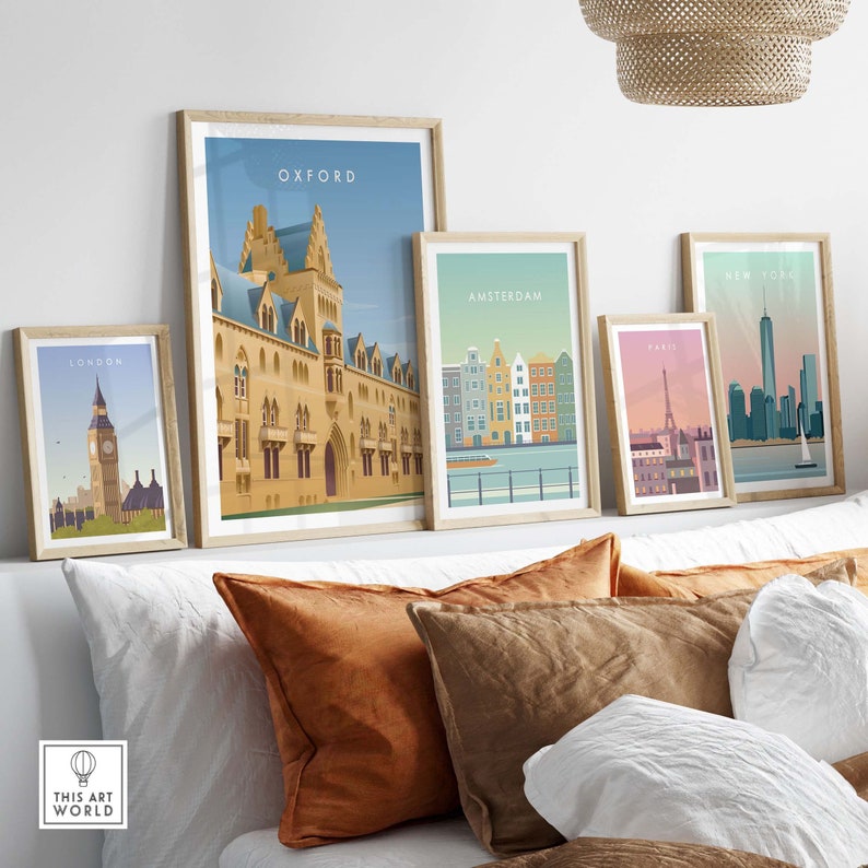Oxford Print | Oxford Travel Poster Wall Art | Oxford England | Framed ...