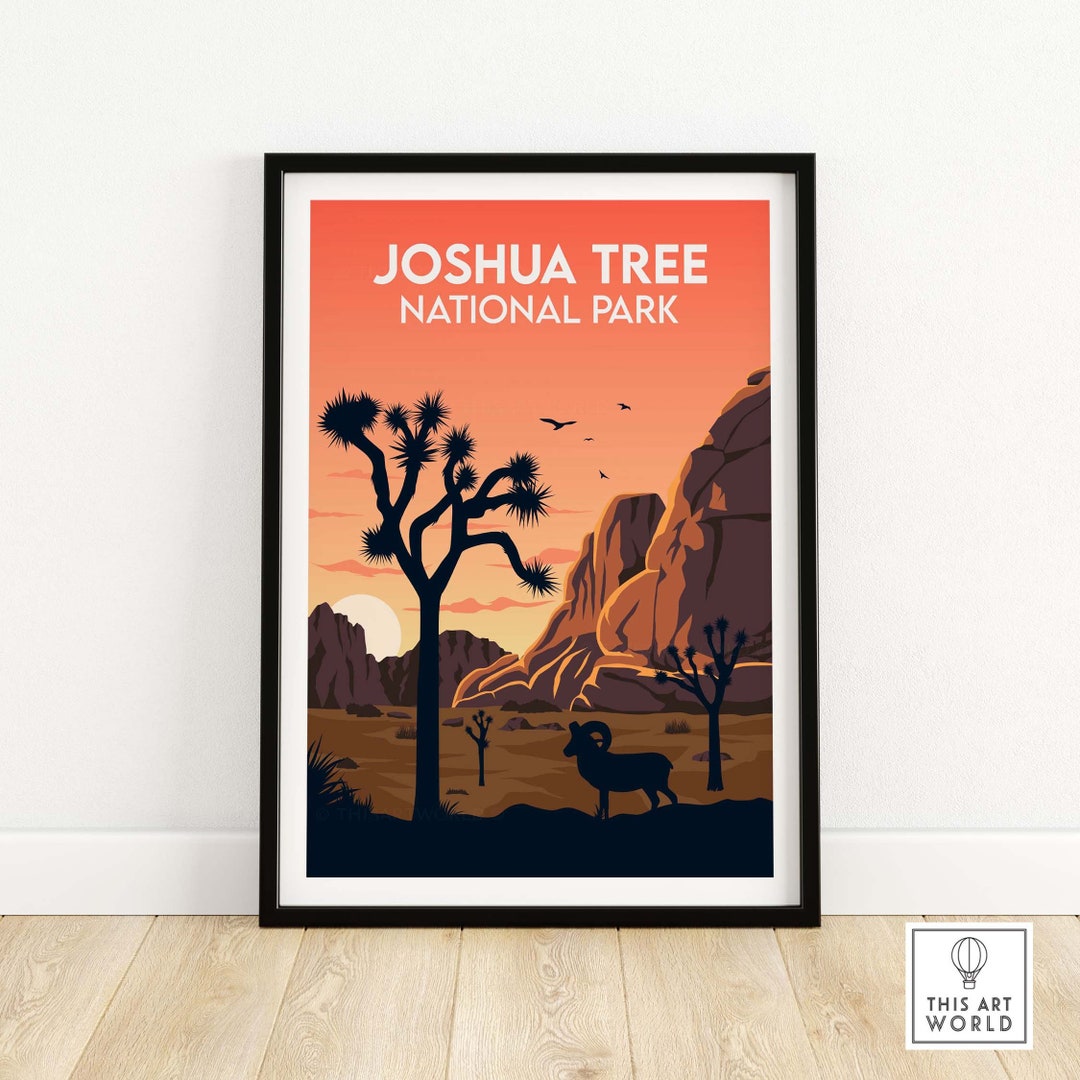 Joshua Tree Print | National Park Poster | California Art Print ...