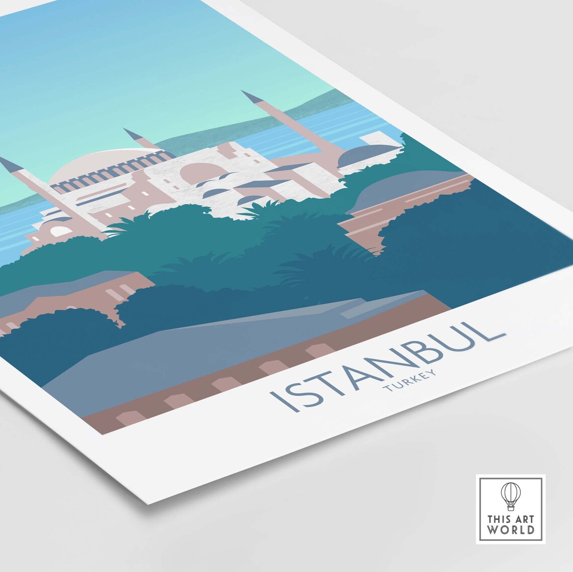 Istanbul Print Istanbul Travel Poster Istanbul Wall Art - Etsy