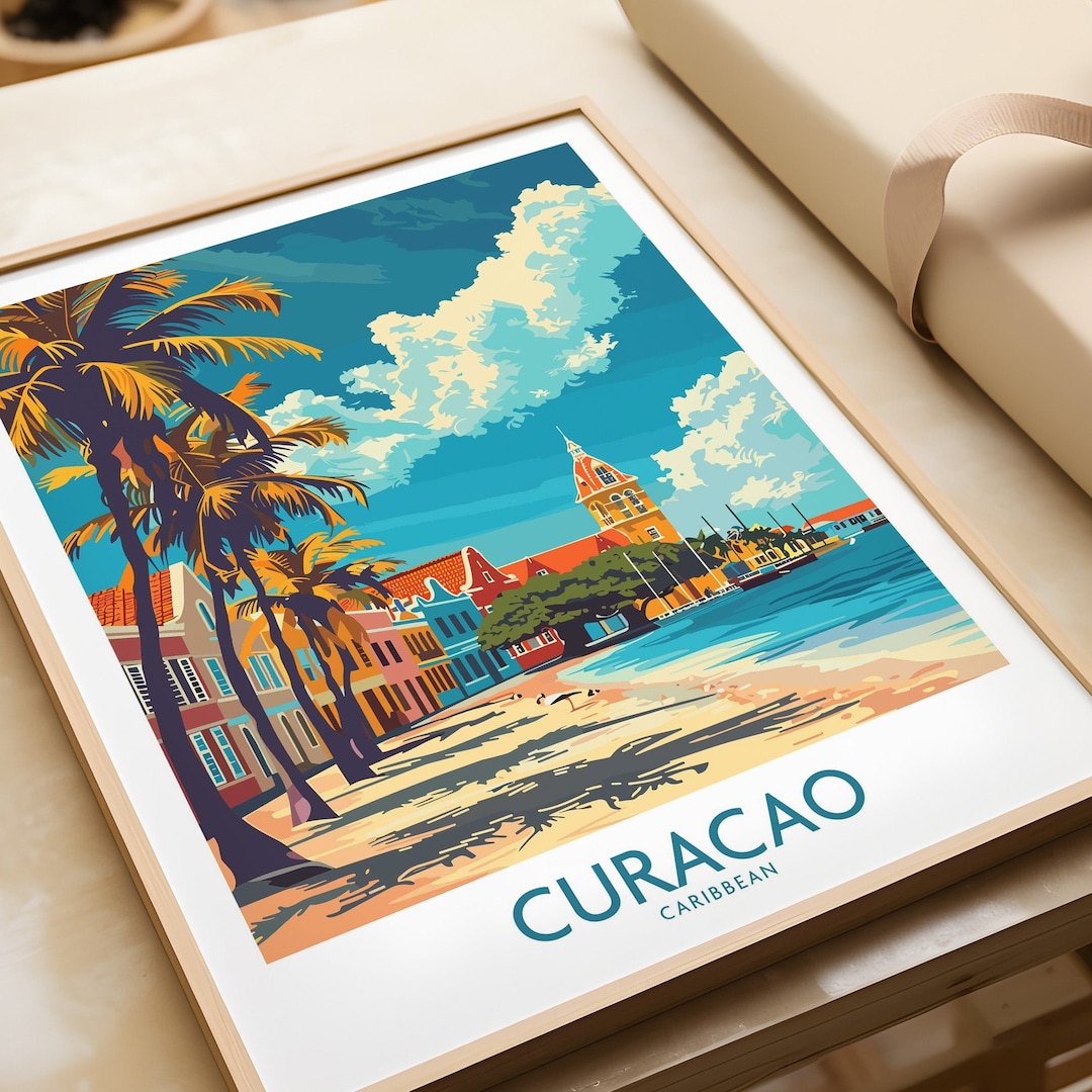 Curacao Travel Print Wall Art Curacao Gift Wall Hanging Poster Curacao ...