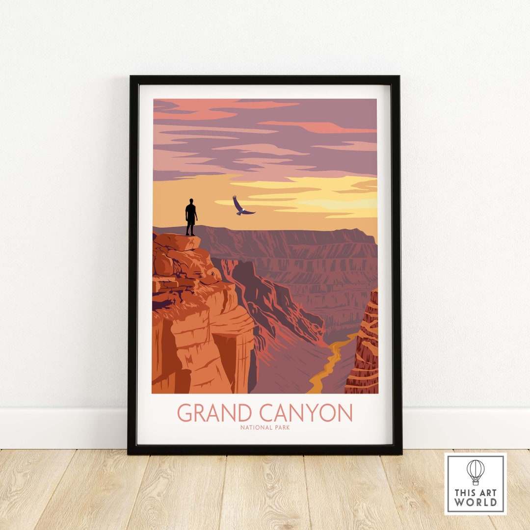 Grand Canyon Poster Print Grand Canyon Wall Art National Park Poster ...