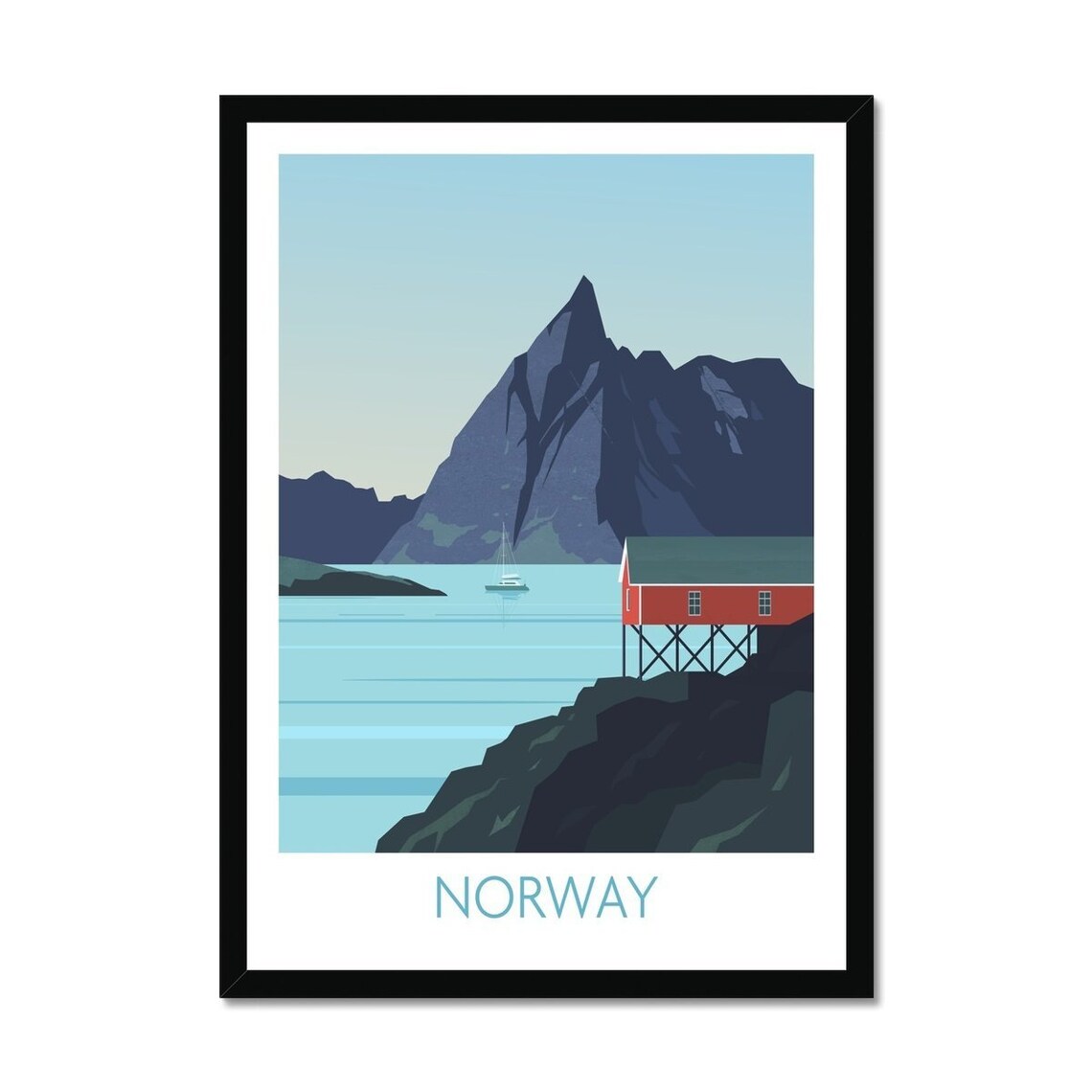 Norway Print Norway Travel Poster Norway Wall Art | Etsy