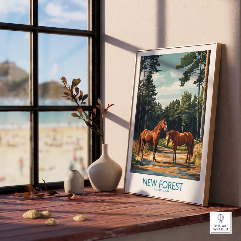 New Forest Poster National Park Wall Art Print Travel Poster Home Decor ...