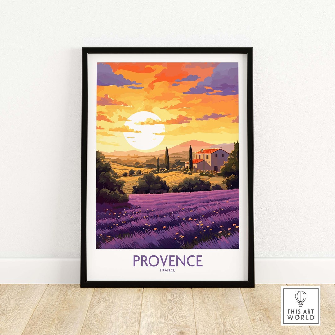 Provence Wall Art | Travel Poster Art | Home Décor Artwork | Birthday ...
