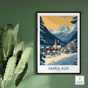 Maria Alm Travel Poster Wall Art Print Poster Gift Home Decor Travel ...