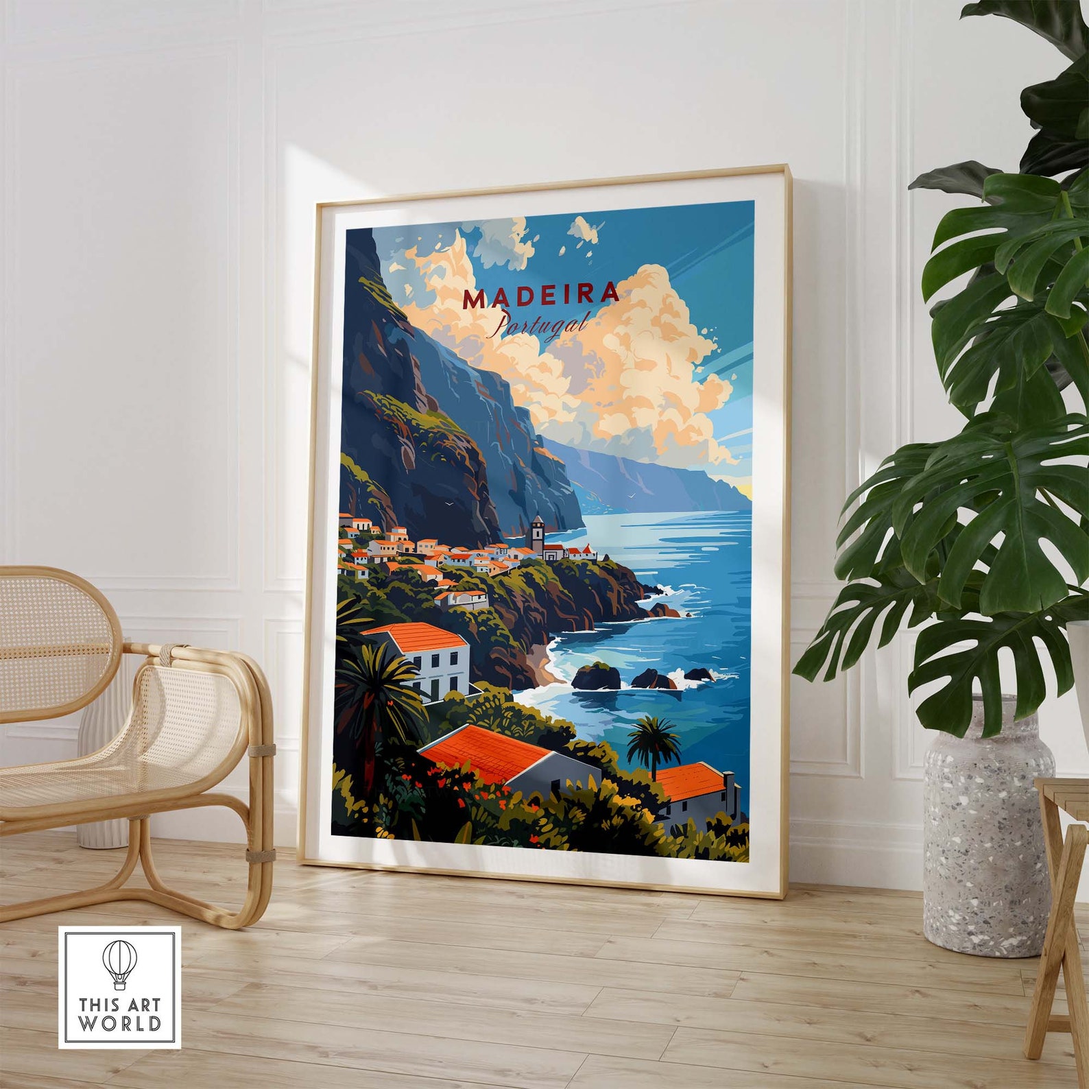 Madeira Poster Wall Art, Portugal Travel Print, Personalized Gift ...