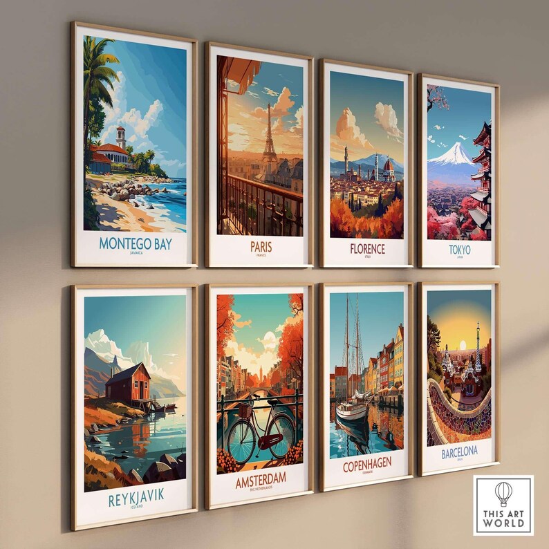 Montego Bay Travel Poster Montego Bay Art Print Travel Print | Home ...