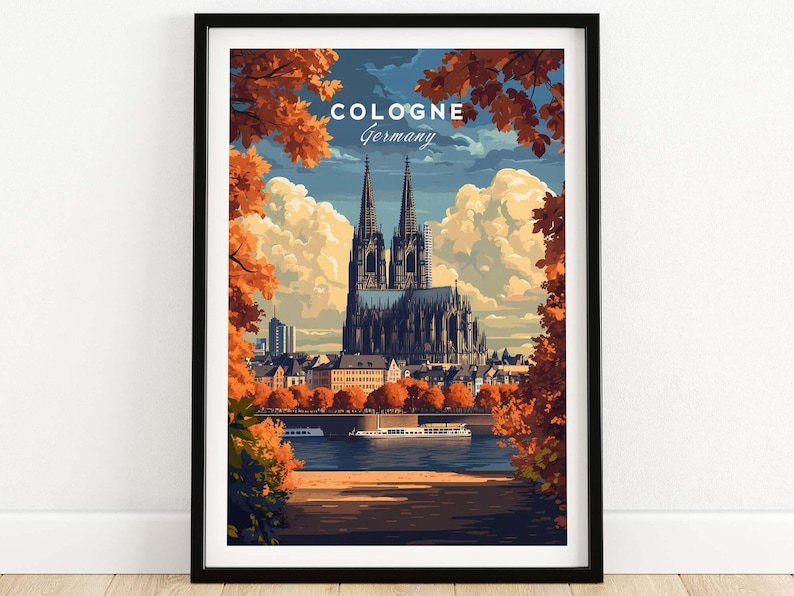 Cologne Travel Print Wall Art Germany Wall Hanging Home Decor Cologne ...