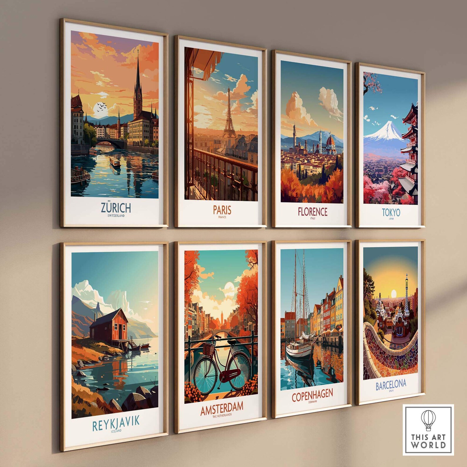 Zurich Print Travel Poster Print | Birthday Present | Wedding ...